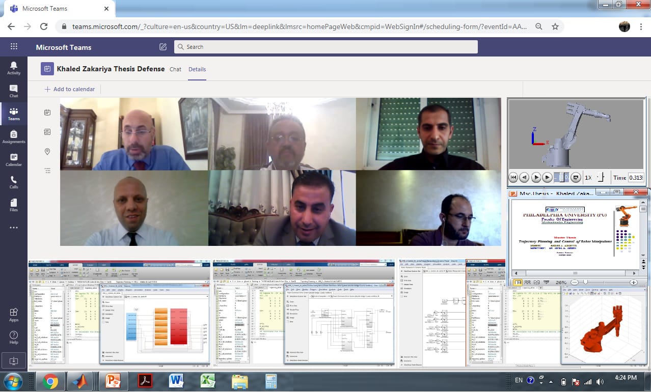 هندسة فيلادلفيا تناقش رسالة ماجستير عن بعد خاصة بالروبوتات (KUKA KR6-2 ...